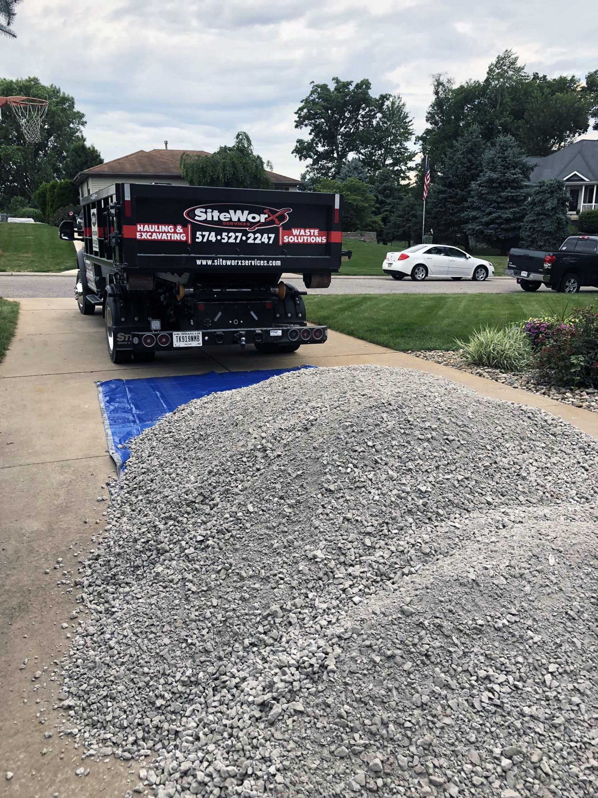 Jobsite Materials - Limestone, Topsoil, and Gravel - SiteWorx Services